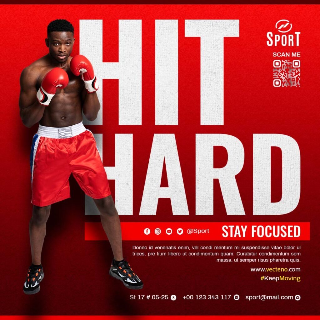 Sport Social Media Post PSD: Professional Templates for Athletes - Vecteno