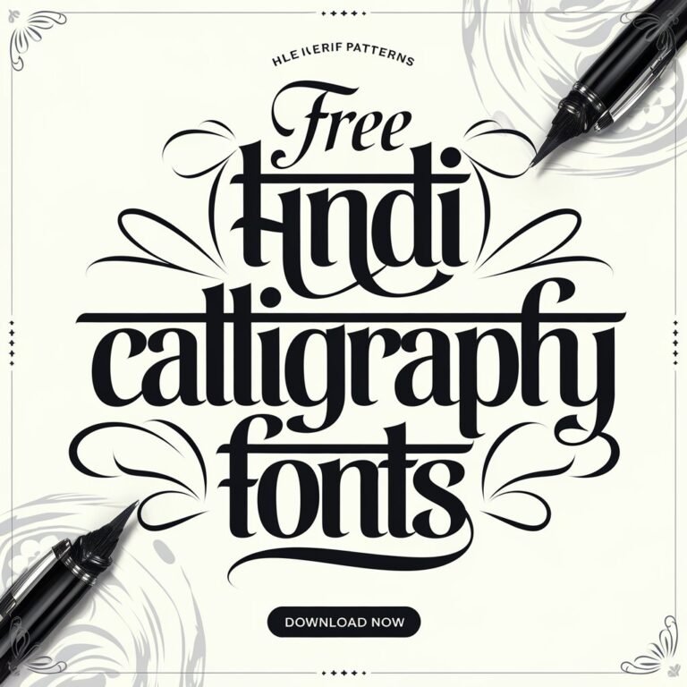 500+ Best Hindi Calligraphy Fonts Free Download - Vecteno